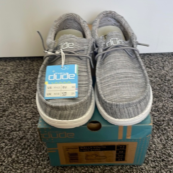 Hey Dude | Shoes | Brand New Hey Dude Wally Youth Linen Color Stone ...